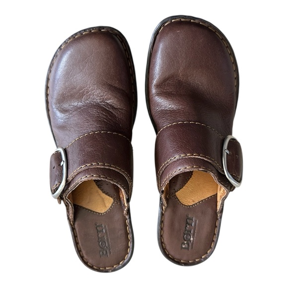 Born | Shoes | Born Womens Brown Leather Slip On Clogs | Poshmark